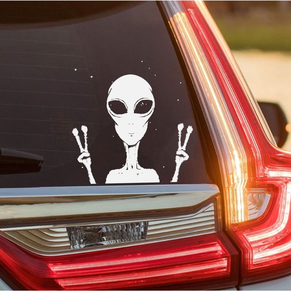 Wall Decor | Alien Giving Peace Sign Vinyl Wall Car Window Decal | Poshmark